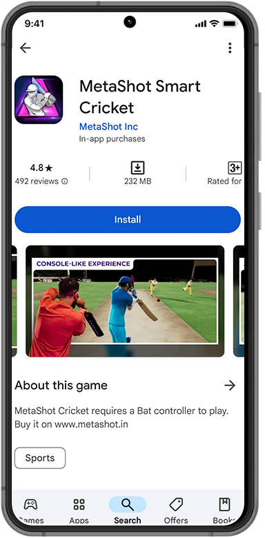MetaShot Smart Bat: Console Like Cricket Game – Metashot.in