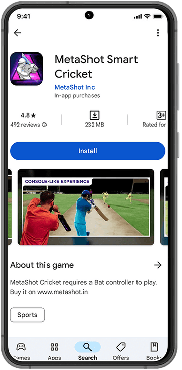 MetaShot Smart Bat: Console Like Cricket Game – Metashot.in